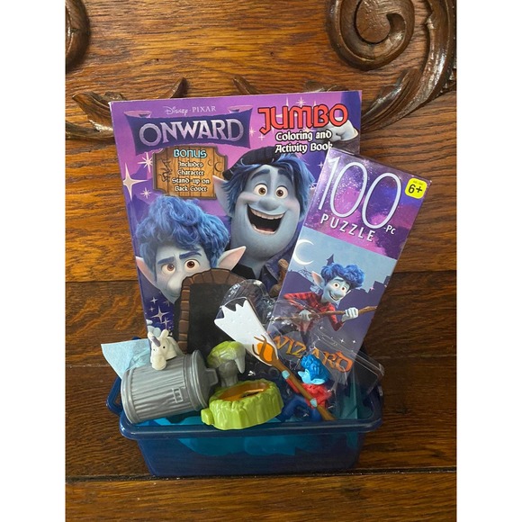 Pixar | Toys | Onward Gift Basket Puzzle Coloring Book Unicorn Wizard ...